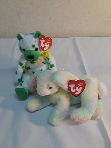 2001 Ty Beanie Babies Cottonball and Clover | eBay
