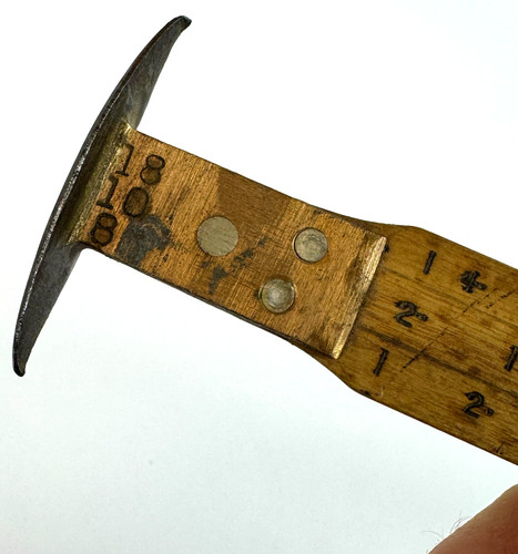 Vintage Handmade Larry Barber Brass Wood Logging Ruler Board Feet ...