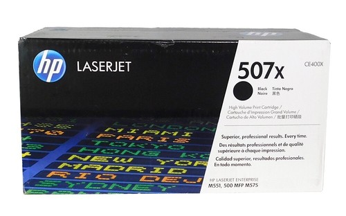 HP 507X (CE400X) Black High Yield Toner Cartridge | eBay