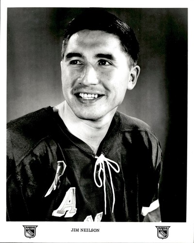 PF8 Original Photo JIM NEILSON 1962-74 NEW YORK RANGERS DEFENSE NHL ICE ...