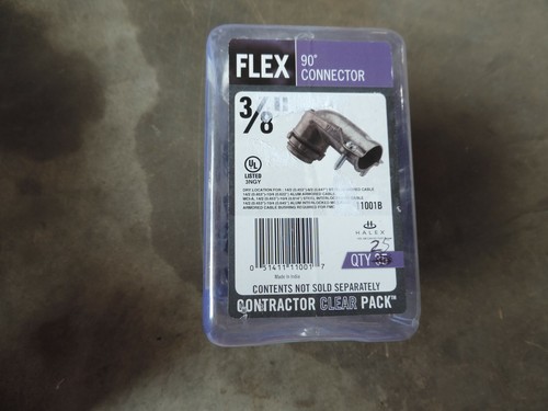 Halex 3/8 in. Flexible Metal Conduit (FMC) 90° Connectors 25pc-11001B ...