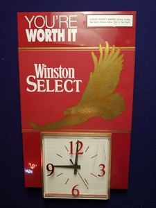 Winston Clock Indiana Collectible Tobacco Signs for sale | eBay
