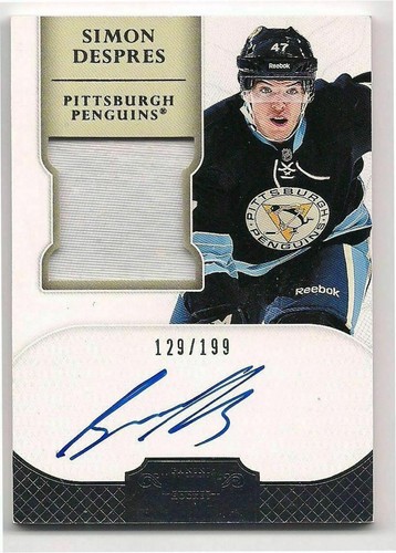 Simon Despres 11-12 Panini Dominion Rookie Jersey Patch Autograph /199 ...