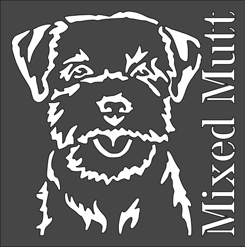 1- 5.5x5.5 inch Custom Cut Stencil, (PC-41) Mixed Mutt Dog | eBay