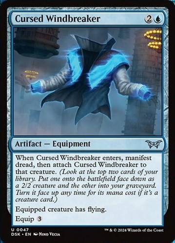 1x Cursed Windbreaker - Foil NM-Mint, English Duskmourn: House of ...