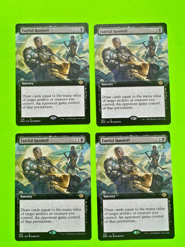 MTG The Brothers' War ( Fateful Handoff ) Extended Art Lot of 4 Cards ...