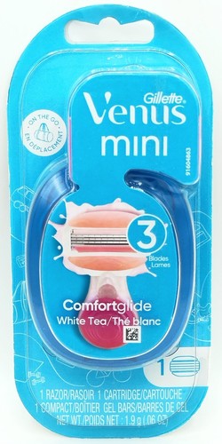 Gillette Venus Mini Comfortglide White Tea Razor with Travel Case .06 ...