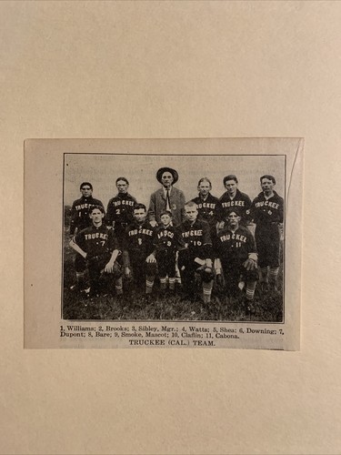 Truckee California 1905 Baseball Team Picture | eBay