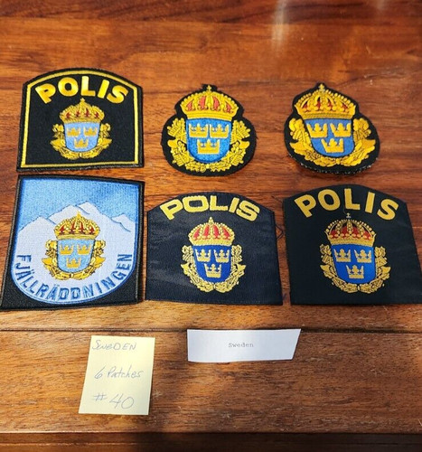 LAW ENFORCEMENT PATCHES FROM SWEDEN LOT #40 | eBay