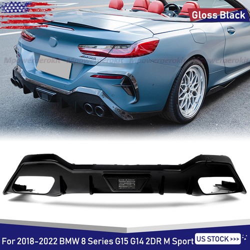 For 19-2022 BMW 8 Series G14 G15 M850i Gloss Black F1 Style Rear ...