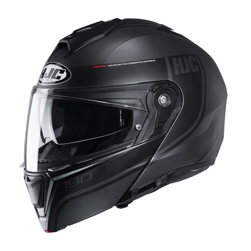 HJC I90 Davan MC5SF XS Motorcycle Helmet Flip-Up Black-Grey Matte | eBay