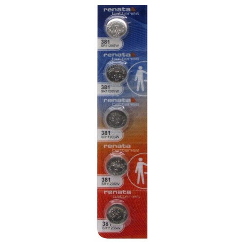 5 Renata 381 Watch 0% MERCURY Battery 381 Sr1120Sw | eBay