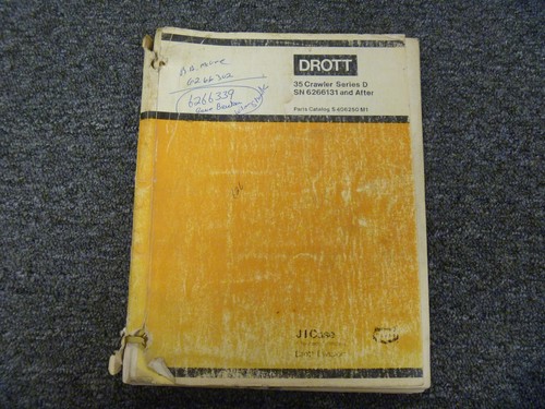 Case Drott 35D 35 Series D Crawler Excavator Parts Catalog Manual SN ...