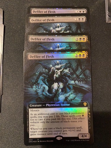 MTG Dominaria United Defiler of Flesh Extended Art Foil x 4 | eBay