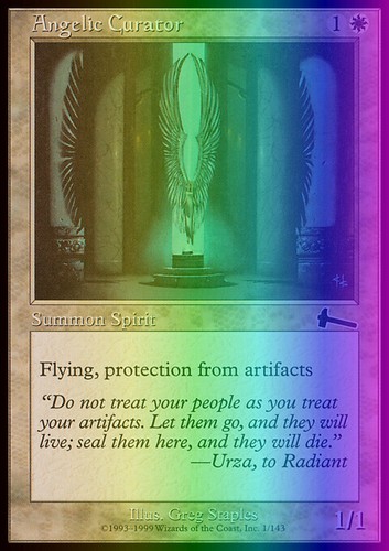 Magic the Gathering MTG Angelic Curator (1) Urza's Legacy LP FOIL | eBay