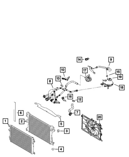 Genuine Mopar Engine Cooling Radiator 68430445AA | eBay