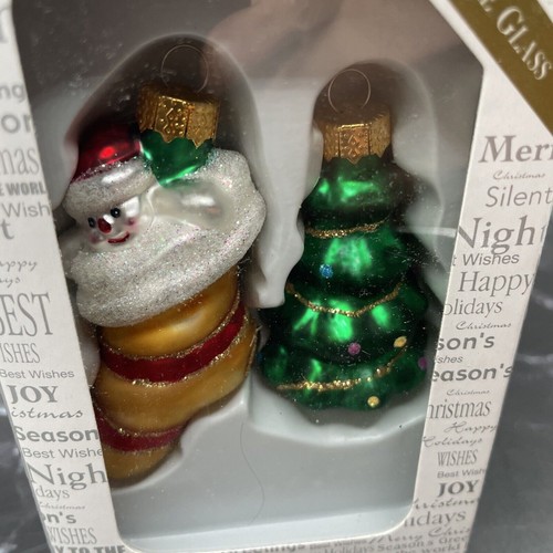 Unique Treasures Glass Christmas Ornaments Snowman, (Lot Of 2) 3” | eBay