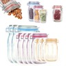 20Pcs Reusable Zip lock Snack Bags Mason Jar Zipper Food Saver Ziplock ...