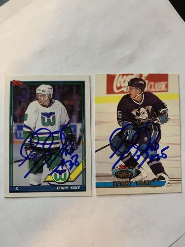 2 different Terry Yake autographed hockey cards | eBay