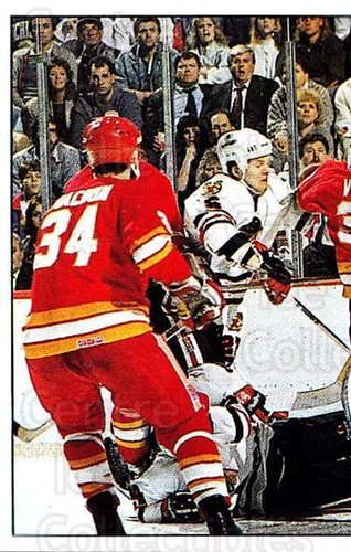 1989-90 Panini Stickers #6 Glen Cochrane, Jamie Macoun, Mike Vernon ...