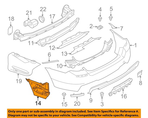 BMW OEM 11-15 528i Rear Bumper-side Support Left 51127184767 for sale ...
