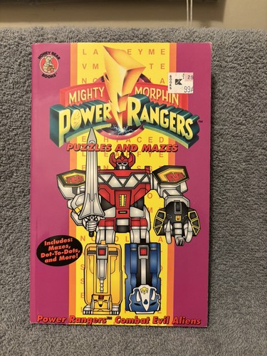 Mighty Morphin Power Rangers Coloring Activity Book Mazes Dots Vintage ...