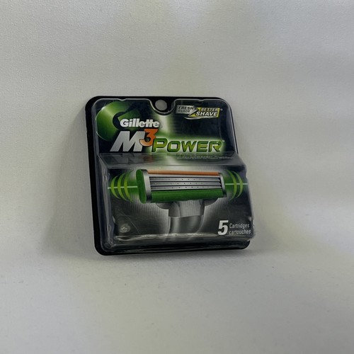 5 Gillette Mach3 M3 Power Mach 3 Razor Blade Shaver Refill Cartridges ...