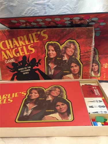 Vintage 1977 "Charlies Angels" Board Game Milton Bradley 4721 Box Worn ...