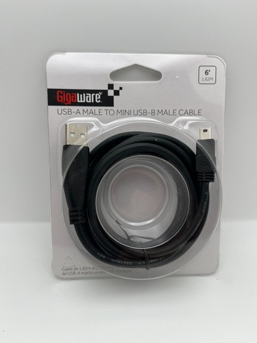 Gigaware USB-A Male to Mini USB-B Male Cable 6-Foot | eBay