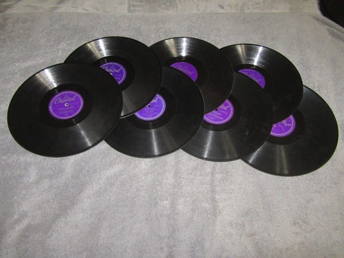 Lot of Capitol 10”, 78RPM, Shellac Records, 7 Discs, titles in ...