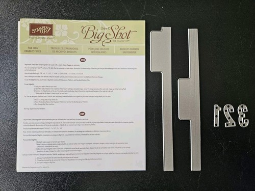 Stampin Up FILE TABS DIES Set of 5 - Numbers & file tabs Retired | eBay