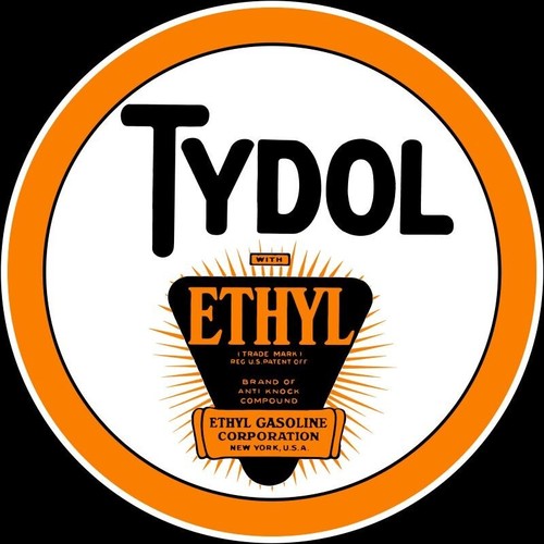 TYDOL Gasoline with Ethyl NEW Sign: 40" Dia. Round USA STEEL XXL Size ...