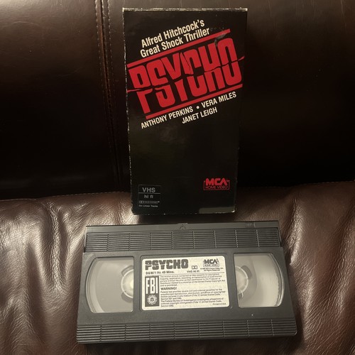 Psycho (VHS, 1986) Anthony Perkins, Janet Leigh, Vera Miles ~ Hitchcock ...
