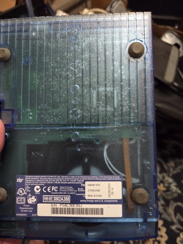 Iomega 100 MB USB Zip Drive Z100USB External Translucent Blue Tested ...