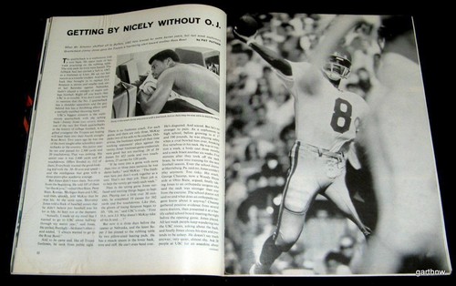 USC TROJANS FOOTBALL 1969 SOUTHERN CAL victory over NEBRASKA HUSKERS ...