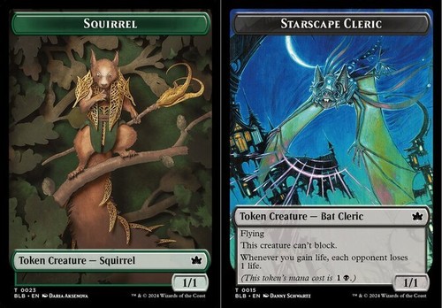 Near Mint, English - 2 x MTG Squirrel (0023) // Starscape Cleric (0015 ...