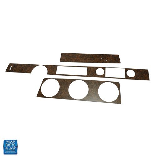 1970 Cutlass 442 Dash Vinyl Wood Kit With Metal Backing Coupe Burlwood ...