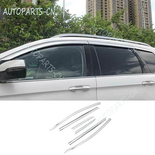 ABS Chrome Window Visor Shades Sun Rain Guard 6PCS Fit For Ford Edge ...