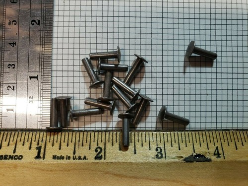 50 Solid steel 1/8 X 1/2 SCA armor rivets LARP TRUSS head mild sca | eBay