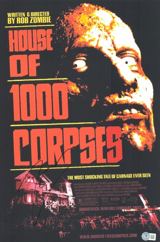 ROB ZOMBIE SIGNED AUTOGRAPH HOUSE OF 1000 CORPSES 12X18 PHOTO POSTER ...