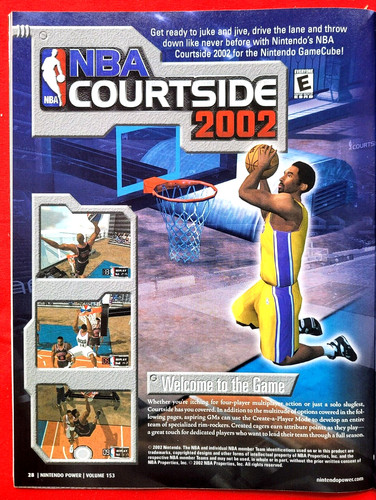 2002 NBA COURTSIDE Nintendo Video GameCube = Promo Art PRINT AD | eBay