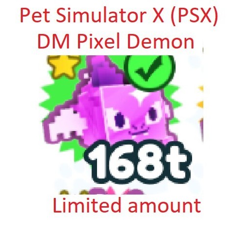 PET SIMULATOR X (PSX) - Rainbow Pixel Demon 170-166T DAMAGE LIMITED | eBay