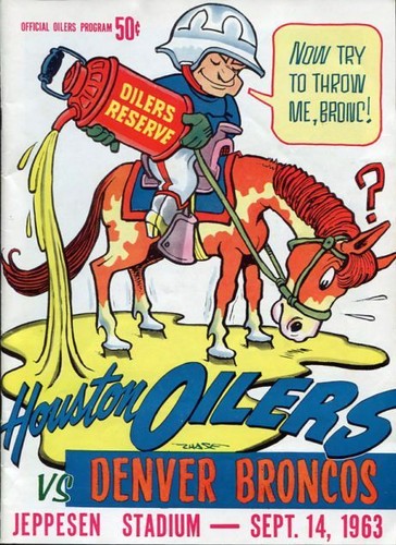 1963 HOUSTON OILERS vs DENVER BRONCOS 8X10 PHOTO FOOTBALL PICTURE AFL ...