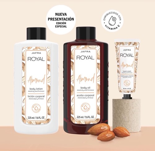 Set Jafra Royal Almond Body Oil / hidrating body lotion 7.6 oz/225 ml ...