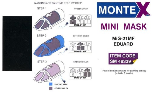 Montex 1/48 MIKOYAN MiG-21 MF CANOPY PAINT MASK Eduard | eBay
