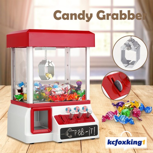 Mini Toy Claw Machine Arcade Game Candy Catch Grabber with LED Lights ...
