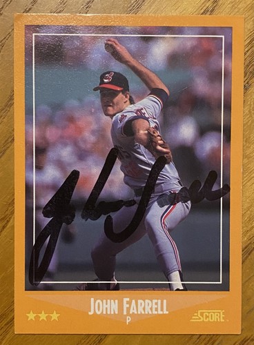 John Farrell Signed 1988 Score Autograph Card #620 - Manager | eBay