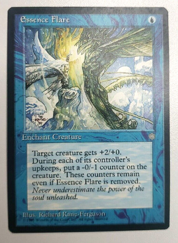 Essence Flare MTG Vintage 1995 Blue Enchant Creature Card Magic the ...
