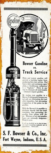 1918 Bowser Visible Gas Pump New Metal Sign, 12" x 36" USA STEEL XL ...