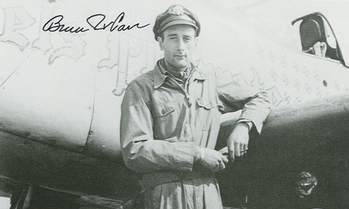 Bruce Carr Signed 8x10 Photograph WWII Ace 15V (d) | eBay